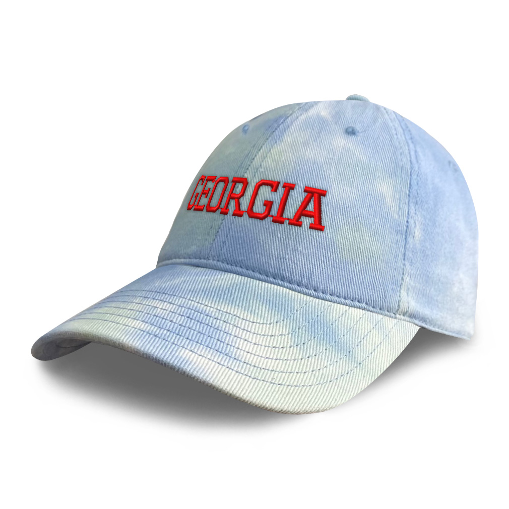 Tie Dye Baseball Cap Georgia State America Usa D Cotton Strap Closure ...