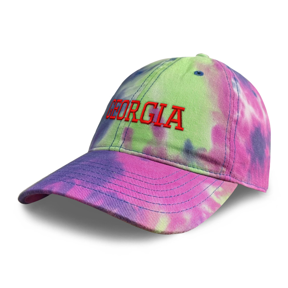 Tie Dye Baseball Cap Georgia State America Usa D Cotton Strap Closure ...
