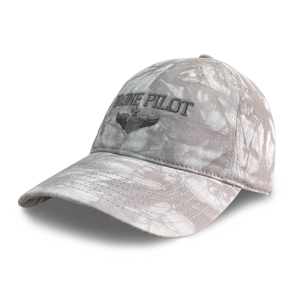 Tie Dye Baseball Cap Drone Pilot Gray Cotton Unstructured Hats for Men ...