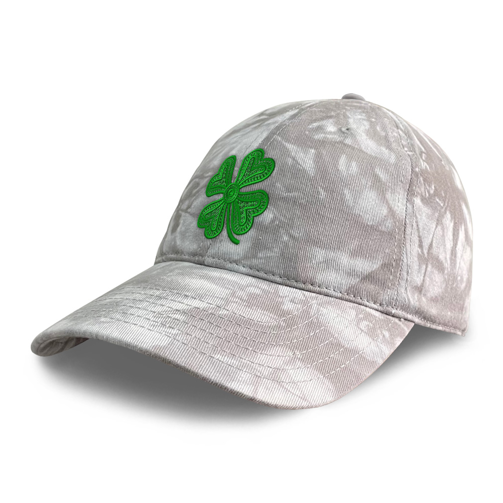 Tie Dye Baseball Cap 4 Leaf Clover Cotton Unstructured Hats for Men ...