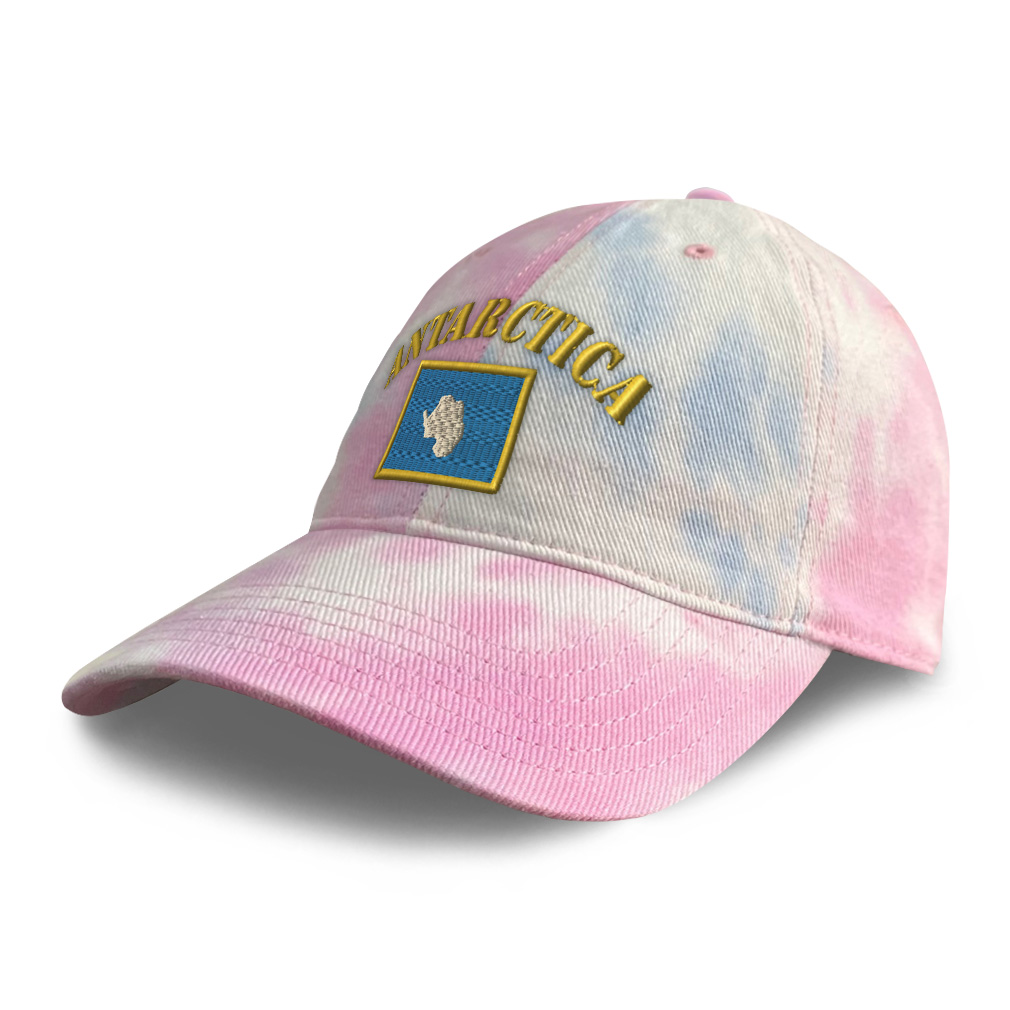 Tie Dye Baseball Cap Antarctica Flag Cotton Unstructured Hats for Men ...