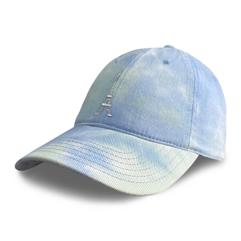 Tie Dye Baseball Cap Paris Travel Eiffel Tower Unstructured Hats for ...