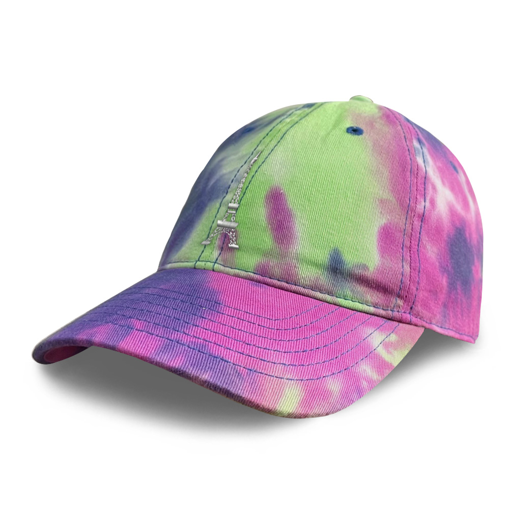 Tie Dye Baseball Cap Paris Travel Eiffel Tower Unstructured Hats for ...